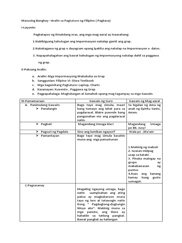 Detailed LP Filipino 6 | PDF