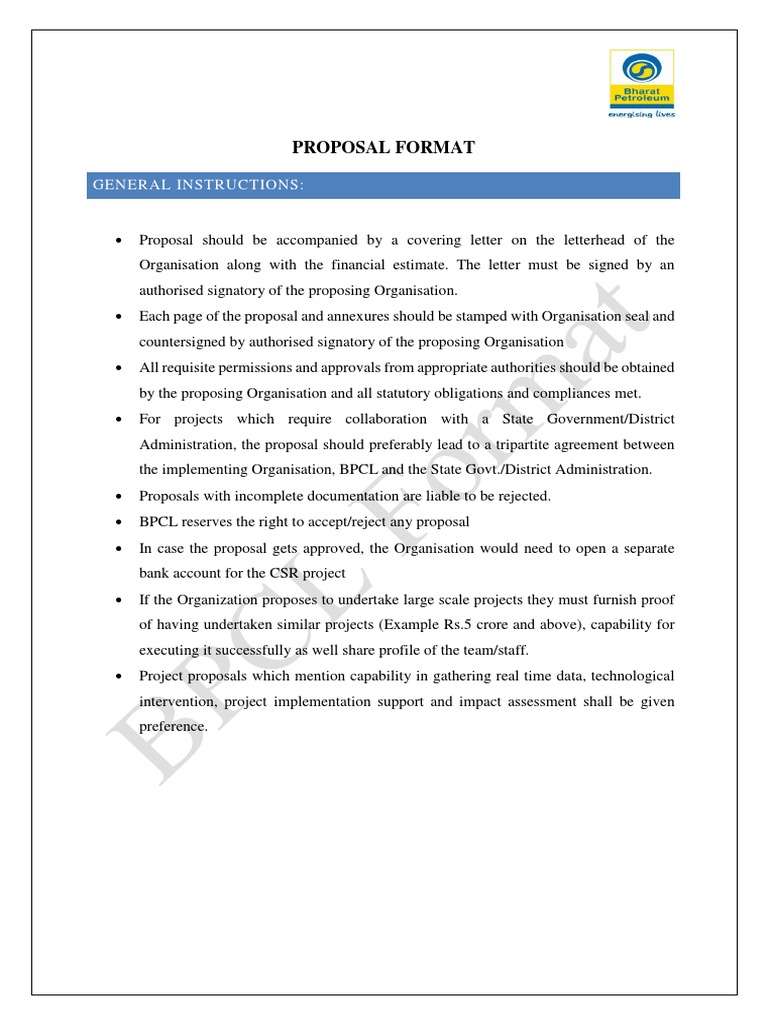 CSR Proposal Formats | PDF | Engineer | Quantitative Research
