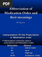 Pharmacy Abbreviations and Symbols Guide | PDF
