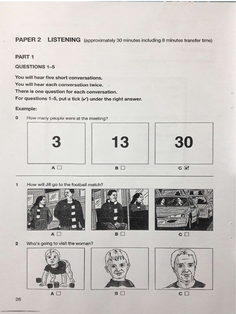 Ket Listening Book 5 Test 1 | PDF