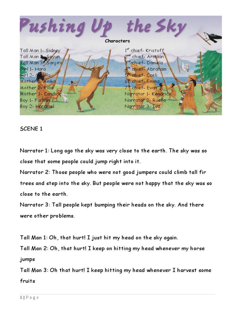 Pushing Up The Sky Script | PDF