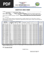 Government Employee Service Record Sample | PDF | Government