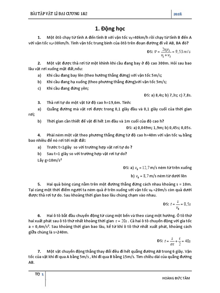 Bai Tap VLDC 1 2 | PDF