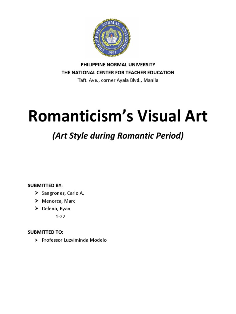 Characteristics of Romantic Art Style | PDF | Romanticism | Sculpture
