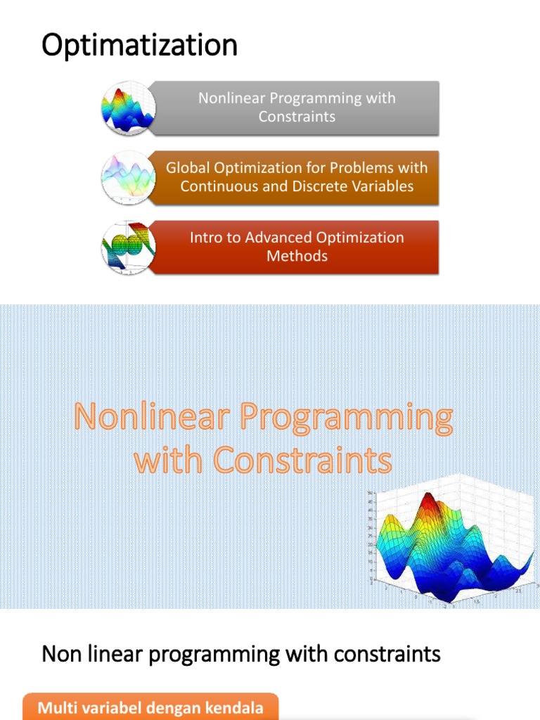 Non Linier Programming | PDF