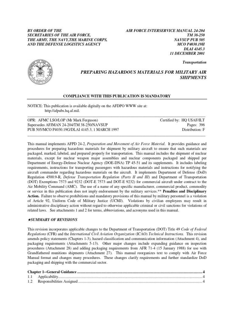 Afman | PDF | Dangerous Goods | Cargo