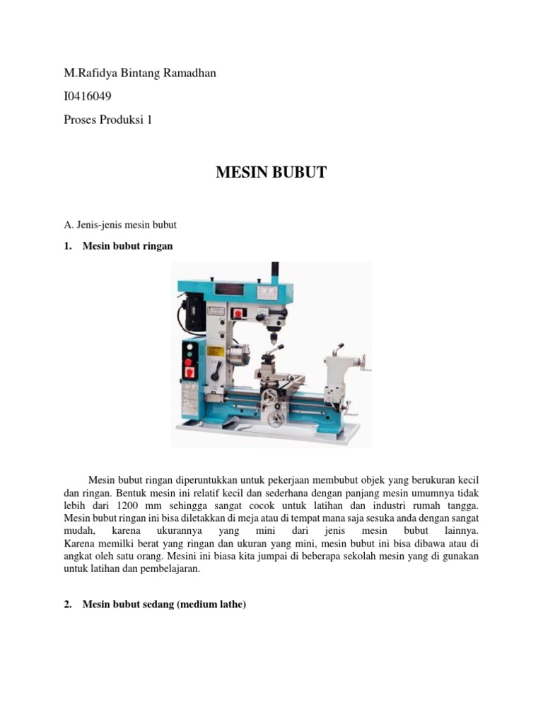 Mesin Bubut | PDF