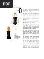 Standard Blouse Measurement Chart | PDF | Blouse | Fashion
