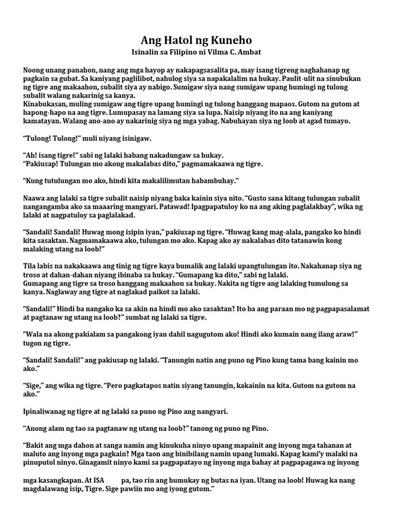 Ang Hatol NG Kuneho | PDF