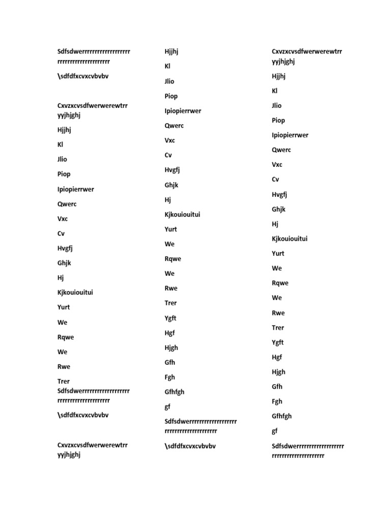 Test Print Document Overview | PDF
