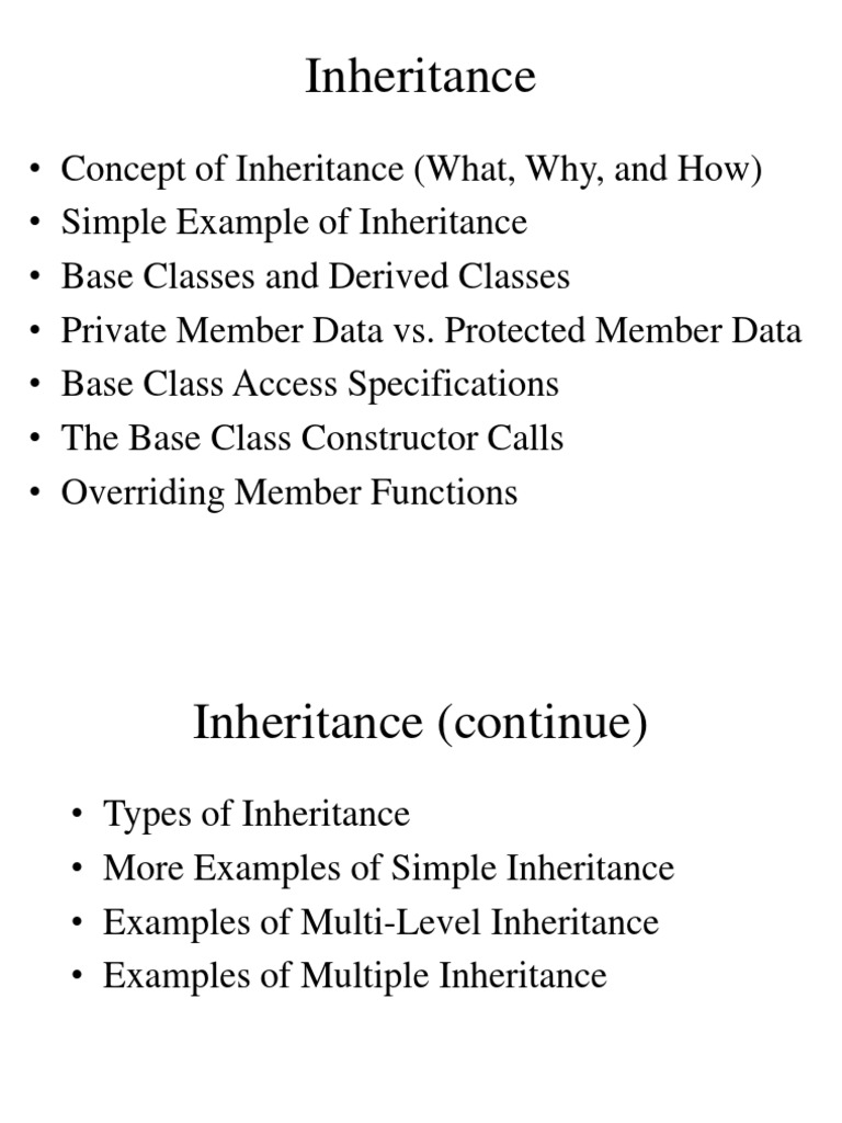Inheritance And Inline Function Pdf Inheritance Object Oriented Programming Class 