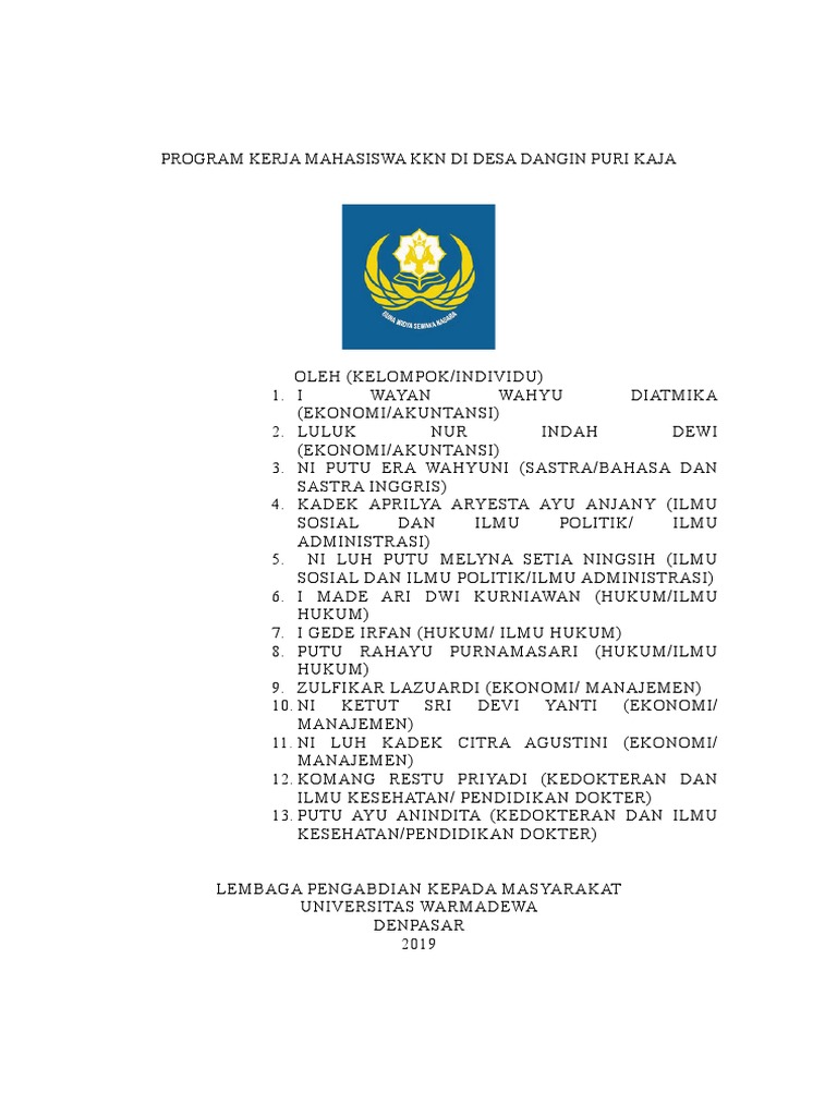 Proposal Proker KKN | PDF