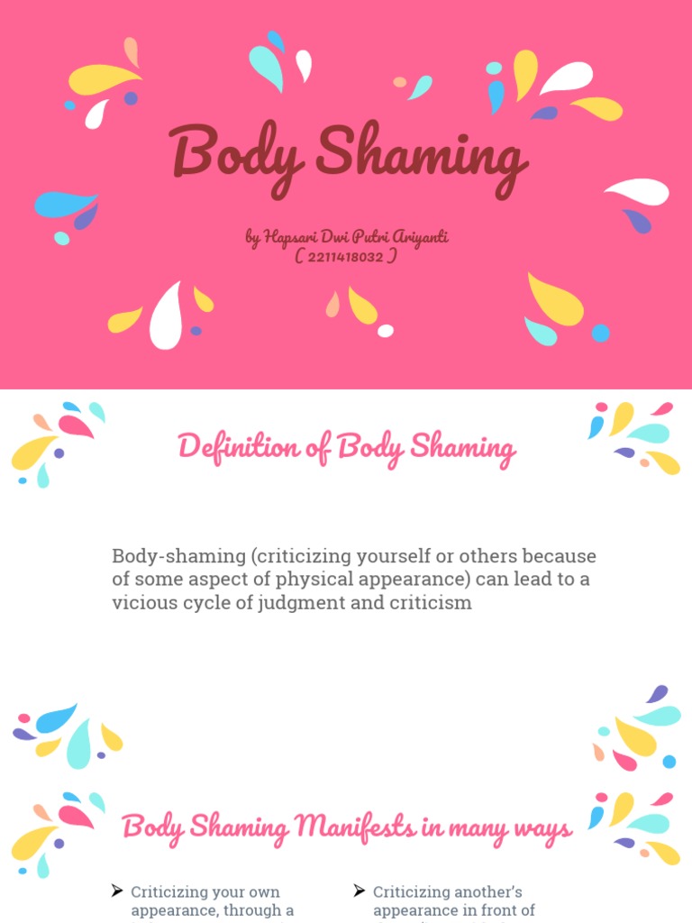 Body Shaming | PDF | Anxiety | Major Depressive Disorder