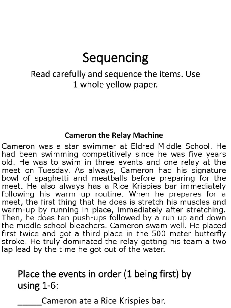 Sequencing | PDF | Sports
