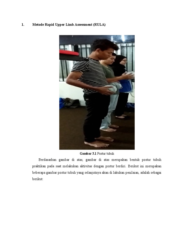 Analisis Metode RULA dan REBA | PDF