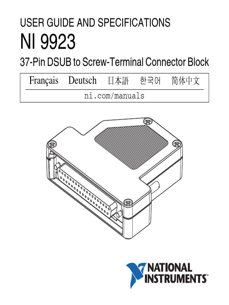 NI 9923 User Guide | PDF | Electrical Connector | Electrical Engineering