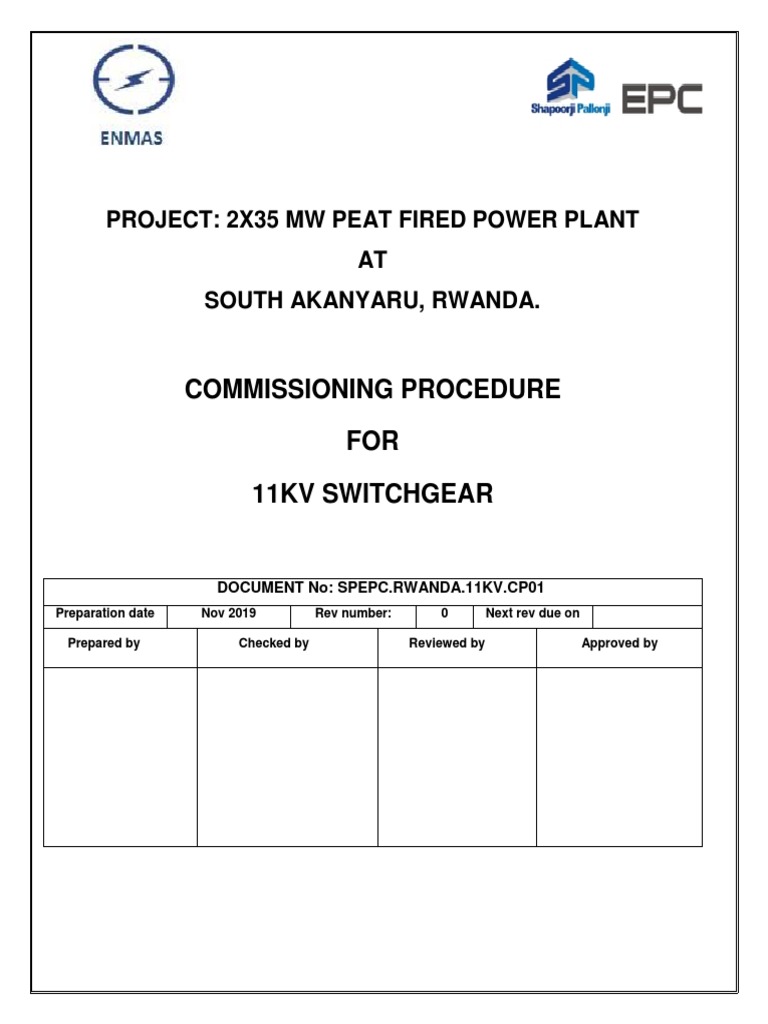 Pre Commissioning & Commissioning -Procedure & Test Reports- MV ...