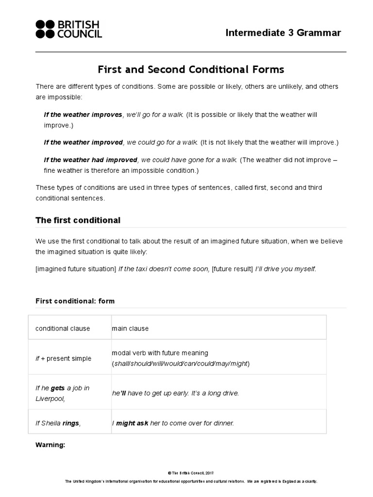 First and Second Conditional Guided Discovery | PDF | Linguistic ...