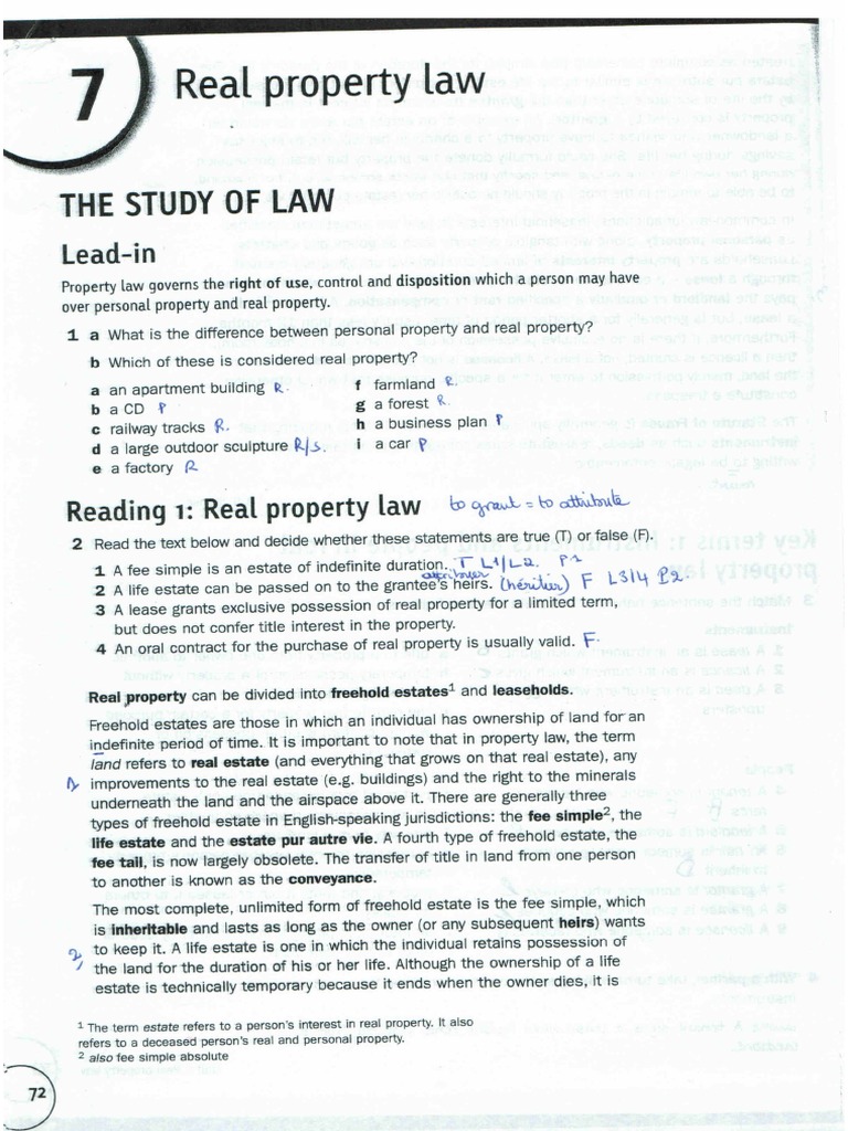 Real Property Law | PDF