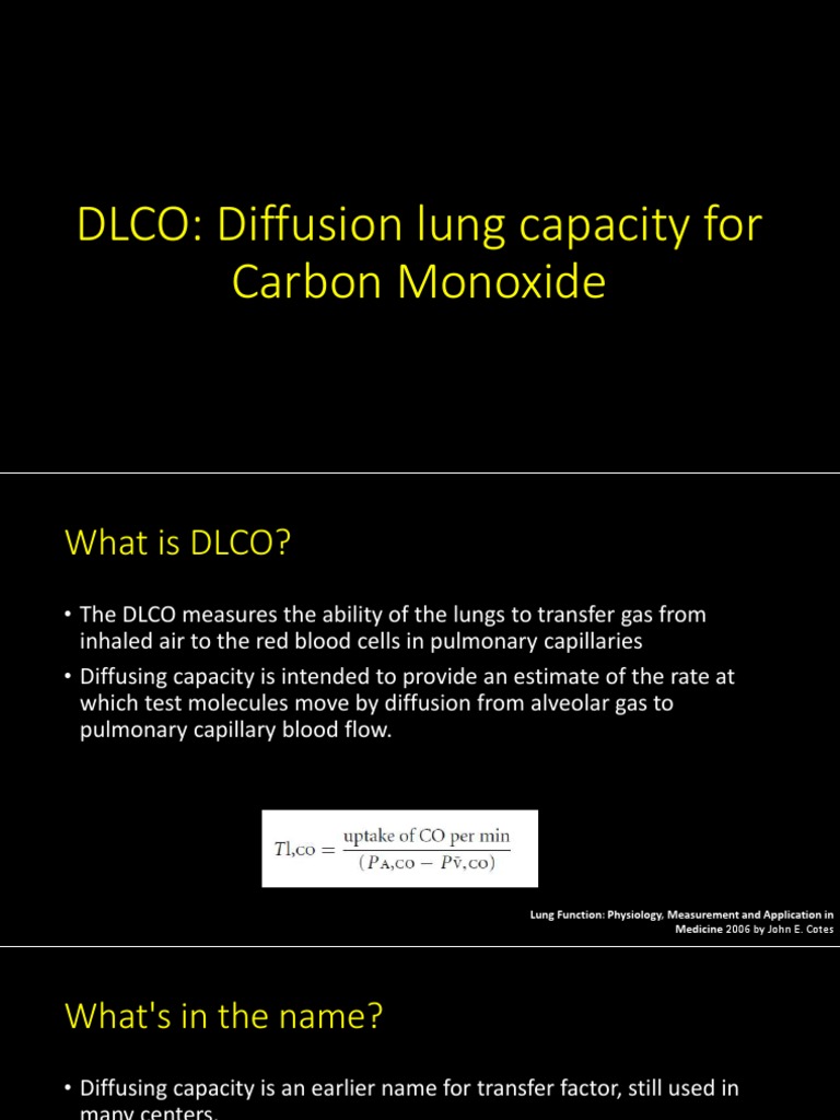 Understanding Diffusing Capacity of the Lungs for Carbon Monoxide (DLCO): A Comprehensive Review ...