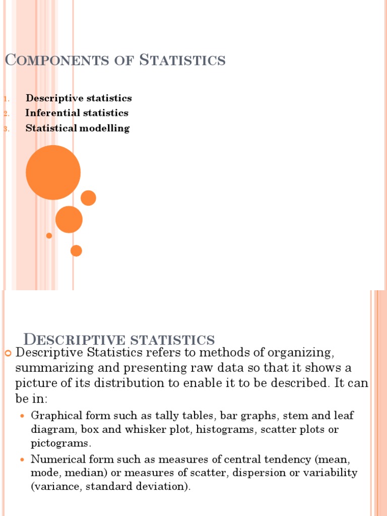 Lecture 2 Components of Statistics | PDF | Descriptive Statistics ...