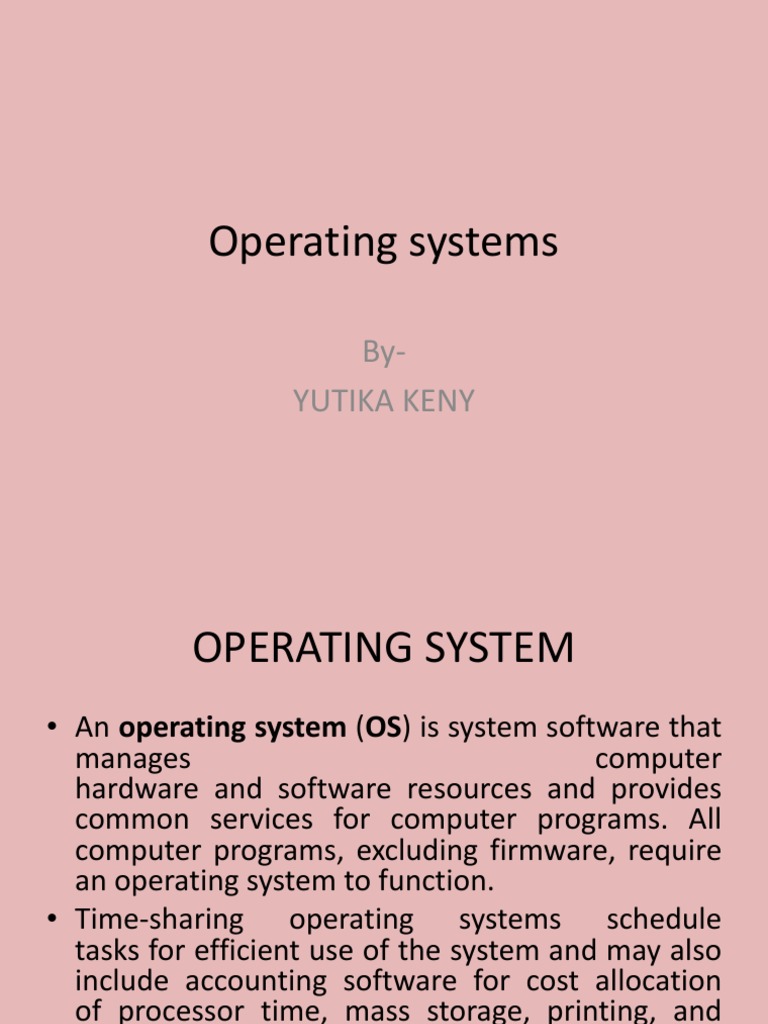 Operating Systems by YUTIKA | PDF | Operating System | Scheduling (Computing)