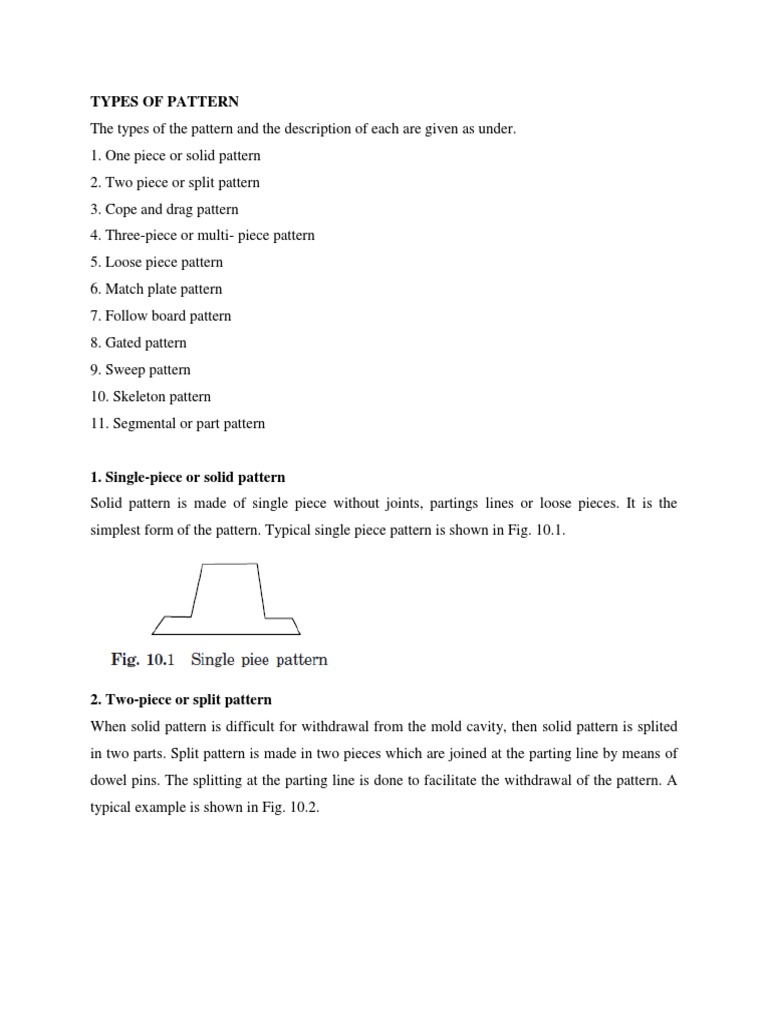 Types of Pattern | PDF | Metalworking | Crafts