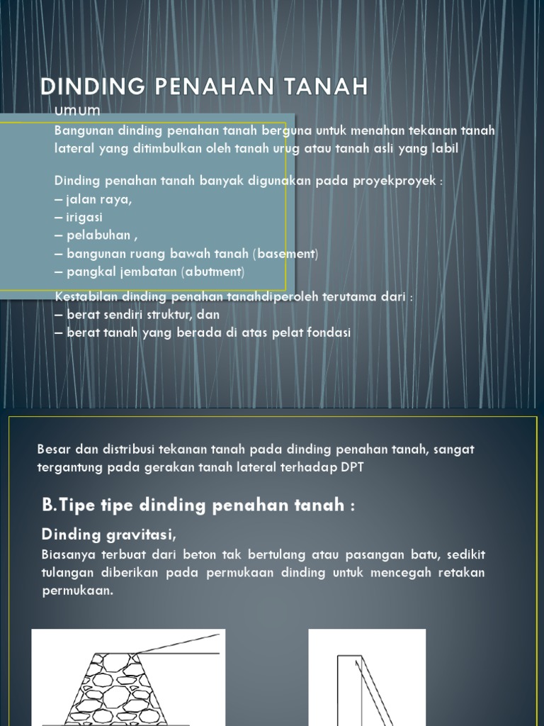 Desain dan Analisis Dinding Penahan Tanah | PDF