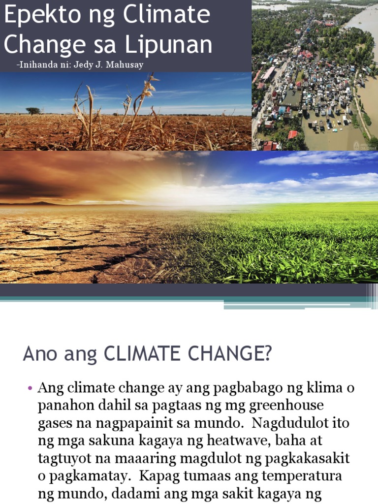 Epekto NG Climate Change Sa Lipunan | PDF