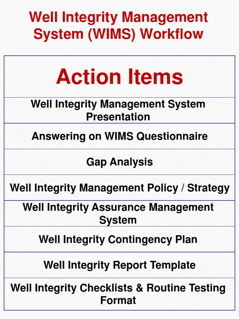 Well Integrity Management System (WIMS) Workflow PDF | PDF | Oil Well ...