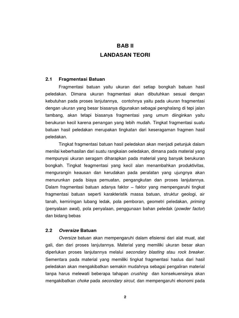 Proses dan Model Fragmentasi Batuan | PDF