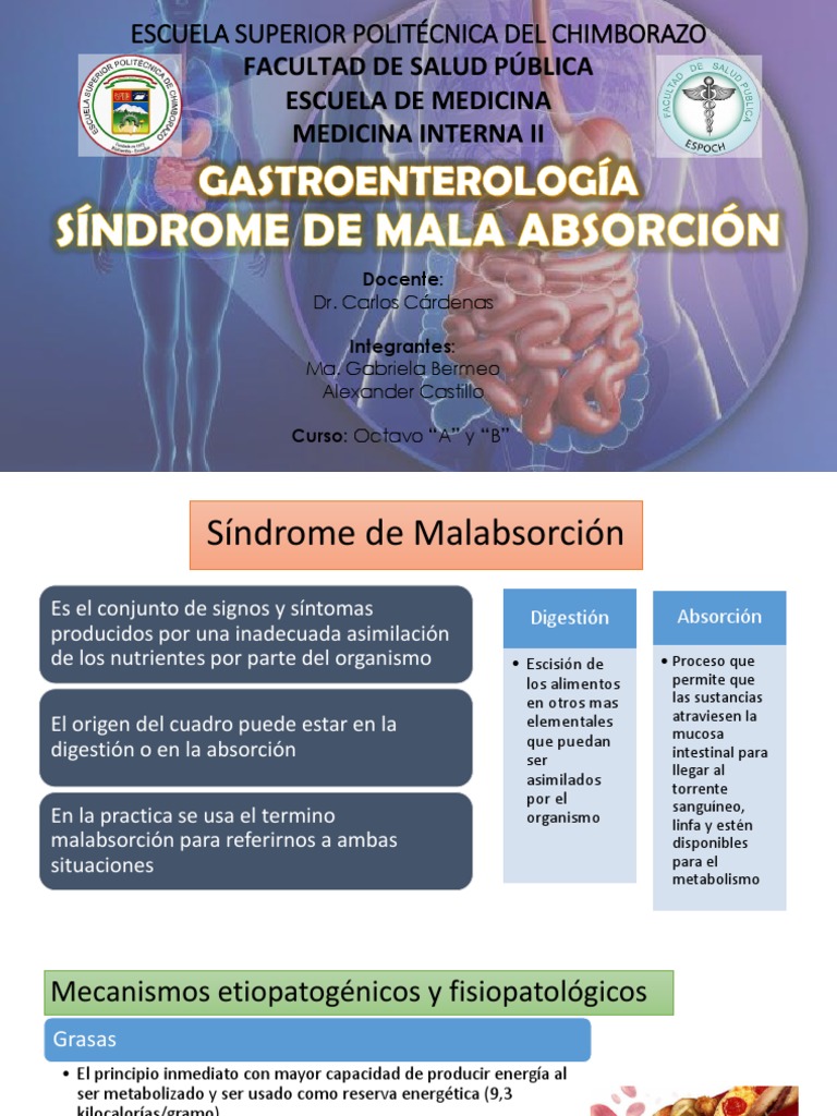 Síndrome de malabsorción: causas y mecanismos | PDF | Vitamina B12 ...