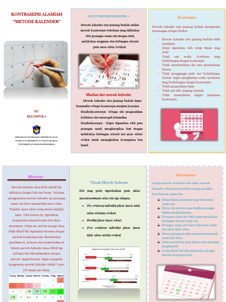 Leafleat Metode Kalender | PDF