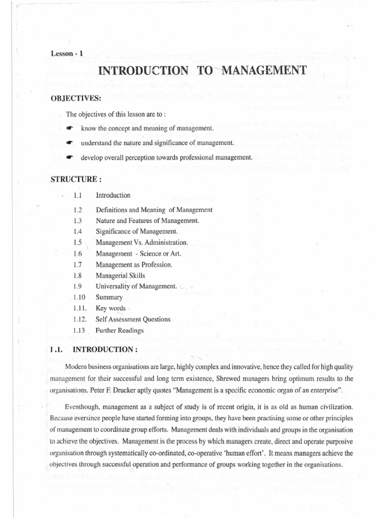 1 - Introduction To Management | PDF | Profession | Theory