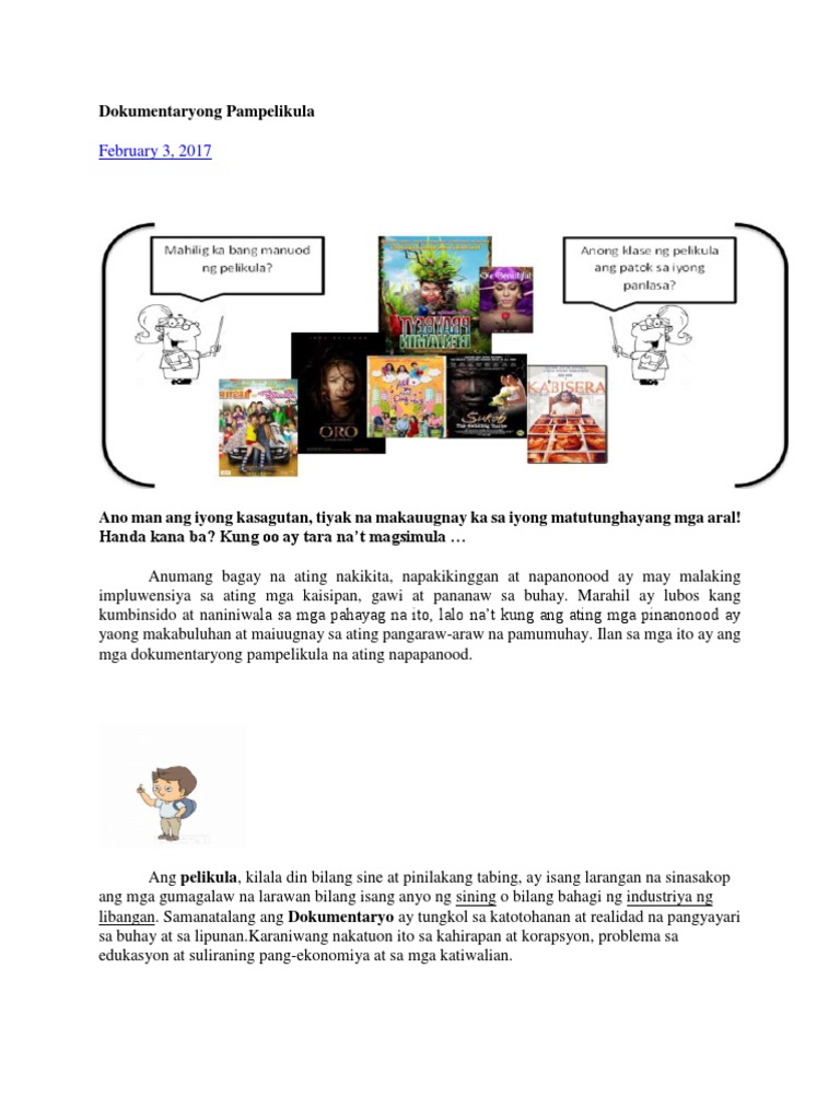 Dokumentaryong Pampelikula | PDF