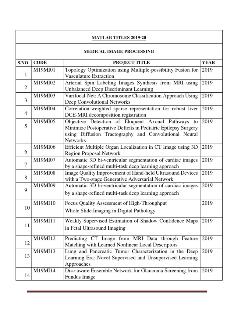 Matlab Project Titles | PDF | Internet Of Things | Deep Learning