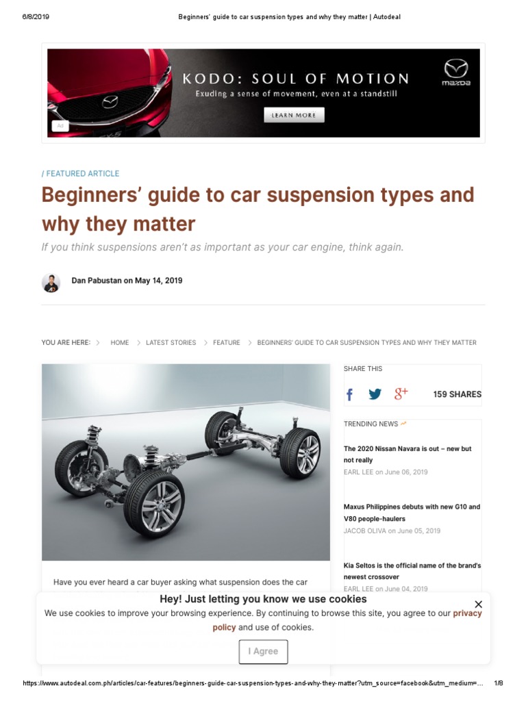 Beginners Guide To Car Suspension Types And Why They Matter Autodeal