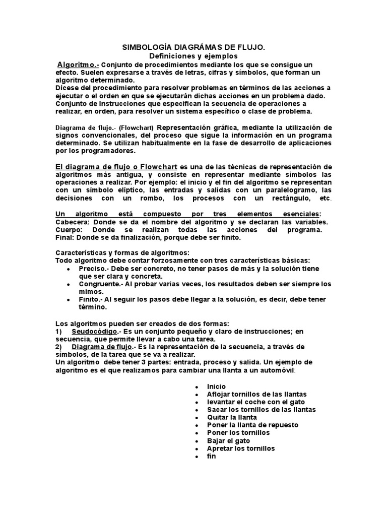 Diagrama de Flujo Simbologia | PDF | Algoritmos | Programa de computadora