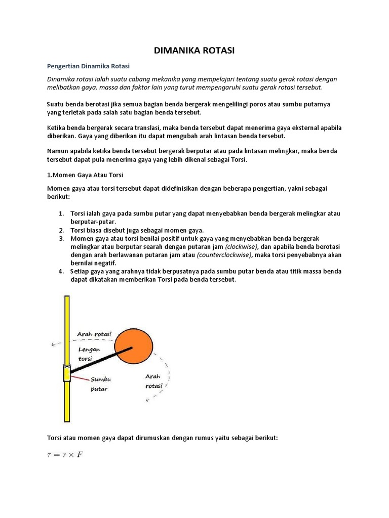 Dinamika Rotasi | PDF