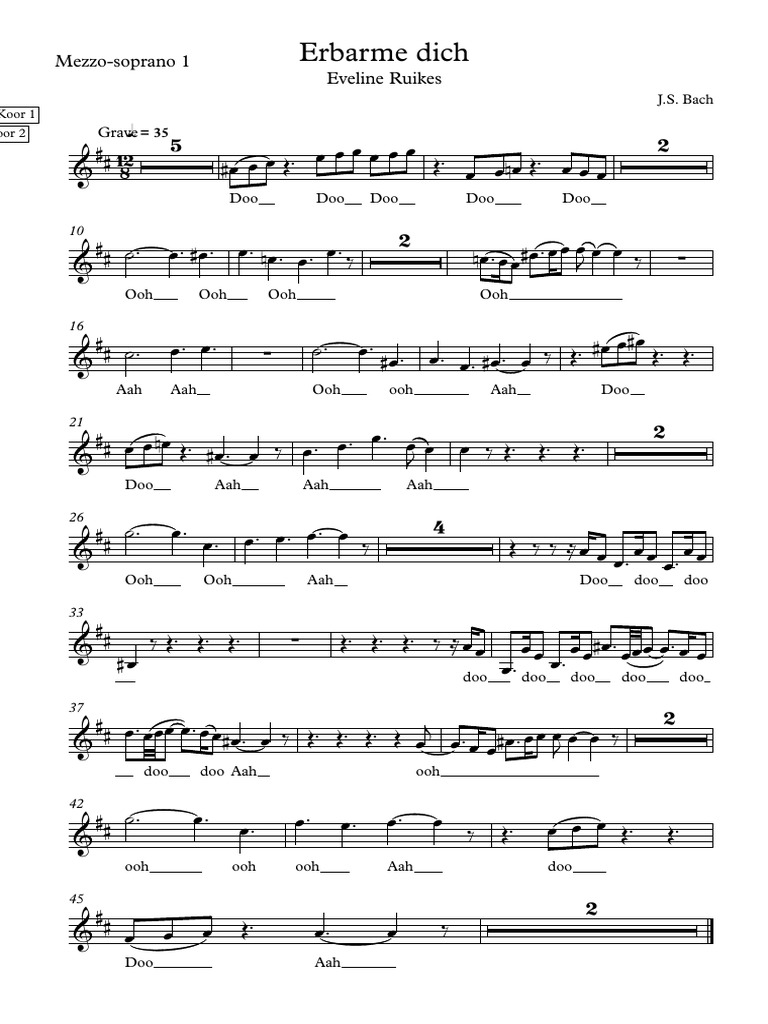 Mezzo-Soprano Erbarme Dich | PDF | Chant | Musique vocale