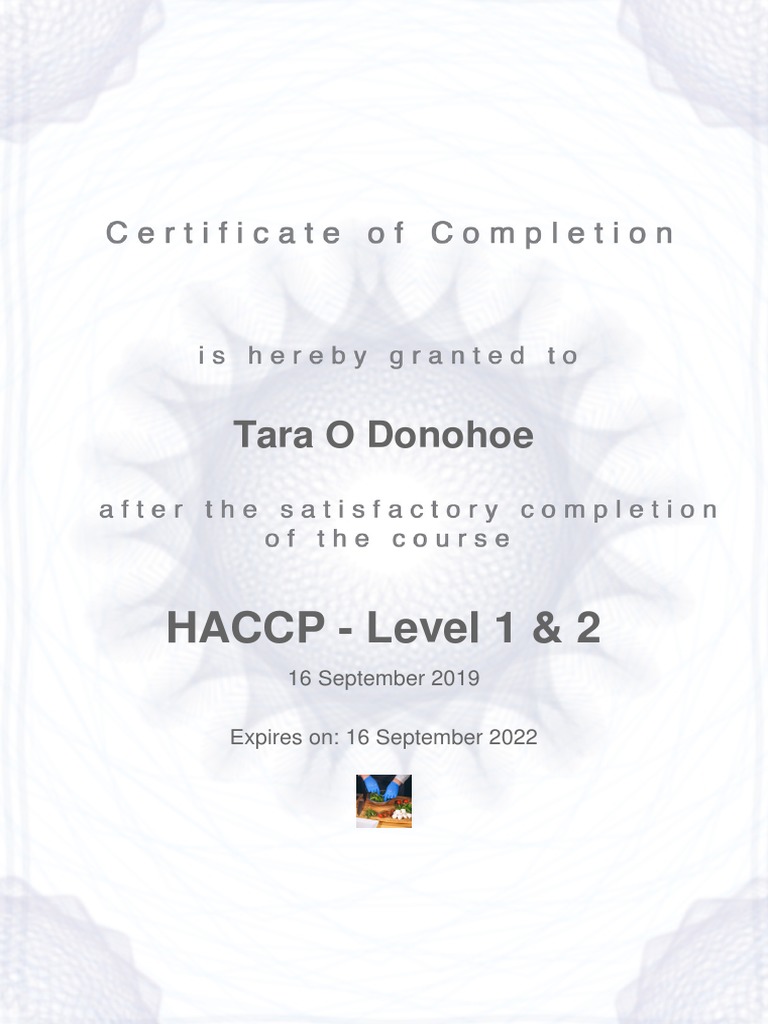 Haccp - Level 1 & 2 PDF | PDF