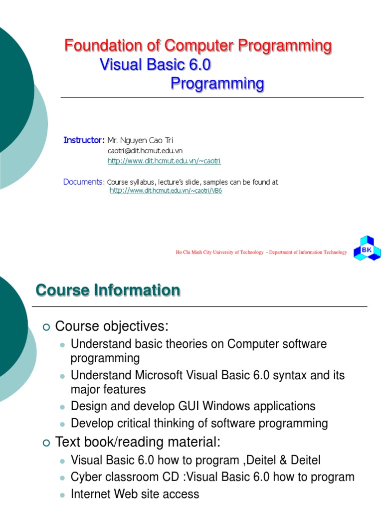 Visual Basic 6 | PDF | Programming Language | Object Oriented Programming