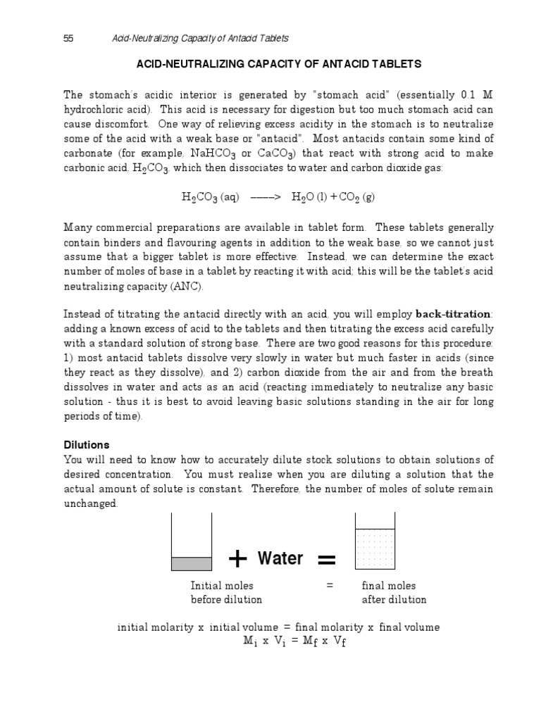 17 Antacid v07 | Download Free PDF | Molar Concentration | Titration