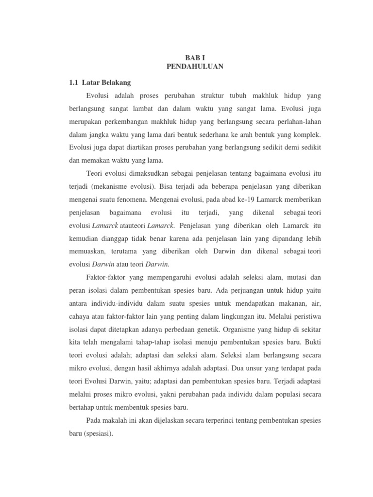 Dampak Isolasi Reproduksi Terhadap Mutas | PDF