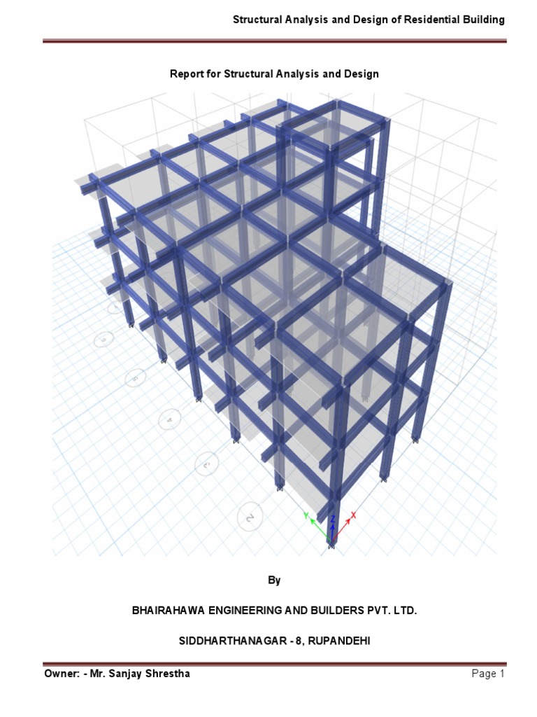 Structural Analysis Report for Residential Building | PDF | Structural ...