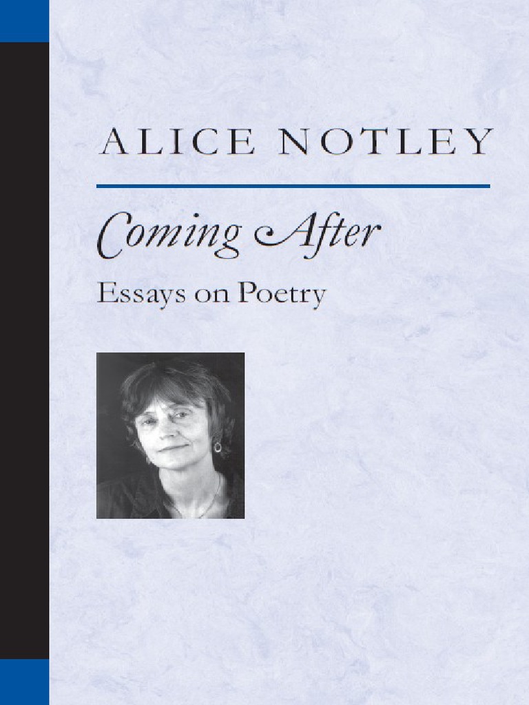 (Poets On Poetry) Notley, Alice - Coming After - Essays On Poetry ...