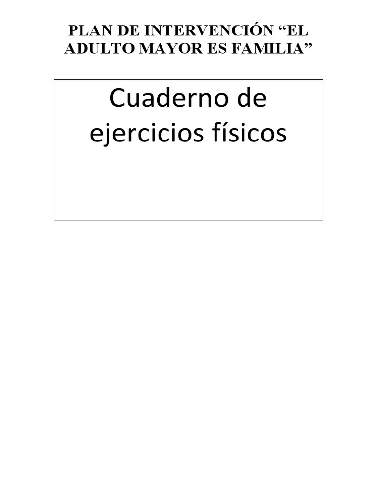 Ejercicios para Adultos Mayores | PDF | Músculo | Salud y bienestar
