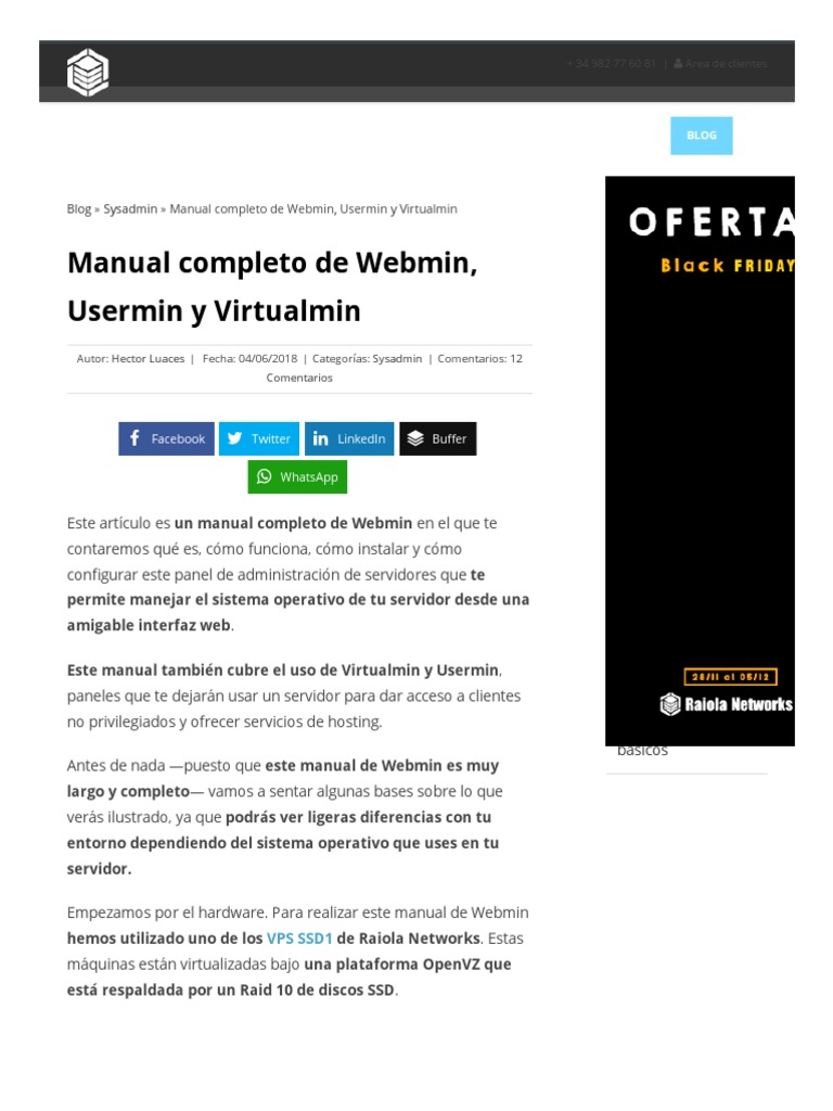 Webmin - Manual Completo Del Panel de Administración | PDF | Cookie HTTP | Servidor web