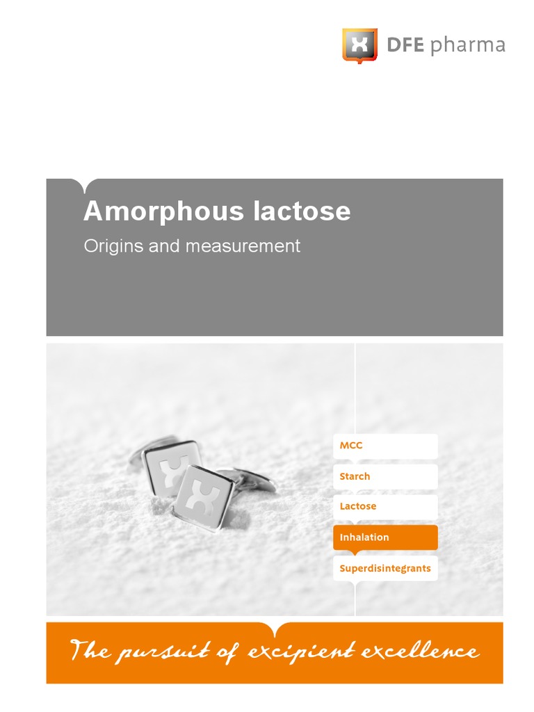 Amorphous Lactose Origins | PDF | Crystallization | Crystal