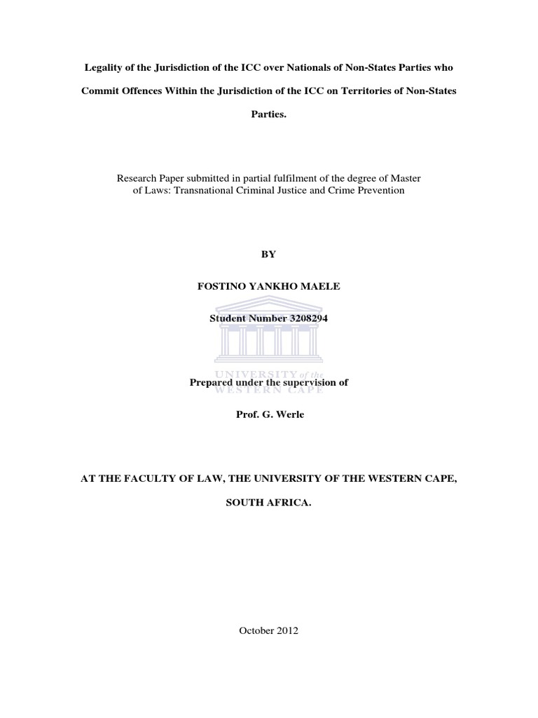 Icc | PDF | International Criminal Court | Jurisdiction